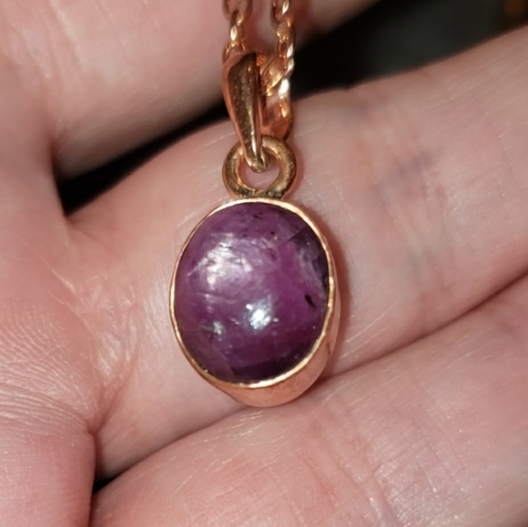 Jewelry | Star Ruby Pendant Necklace Natural Stone | Poshmark